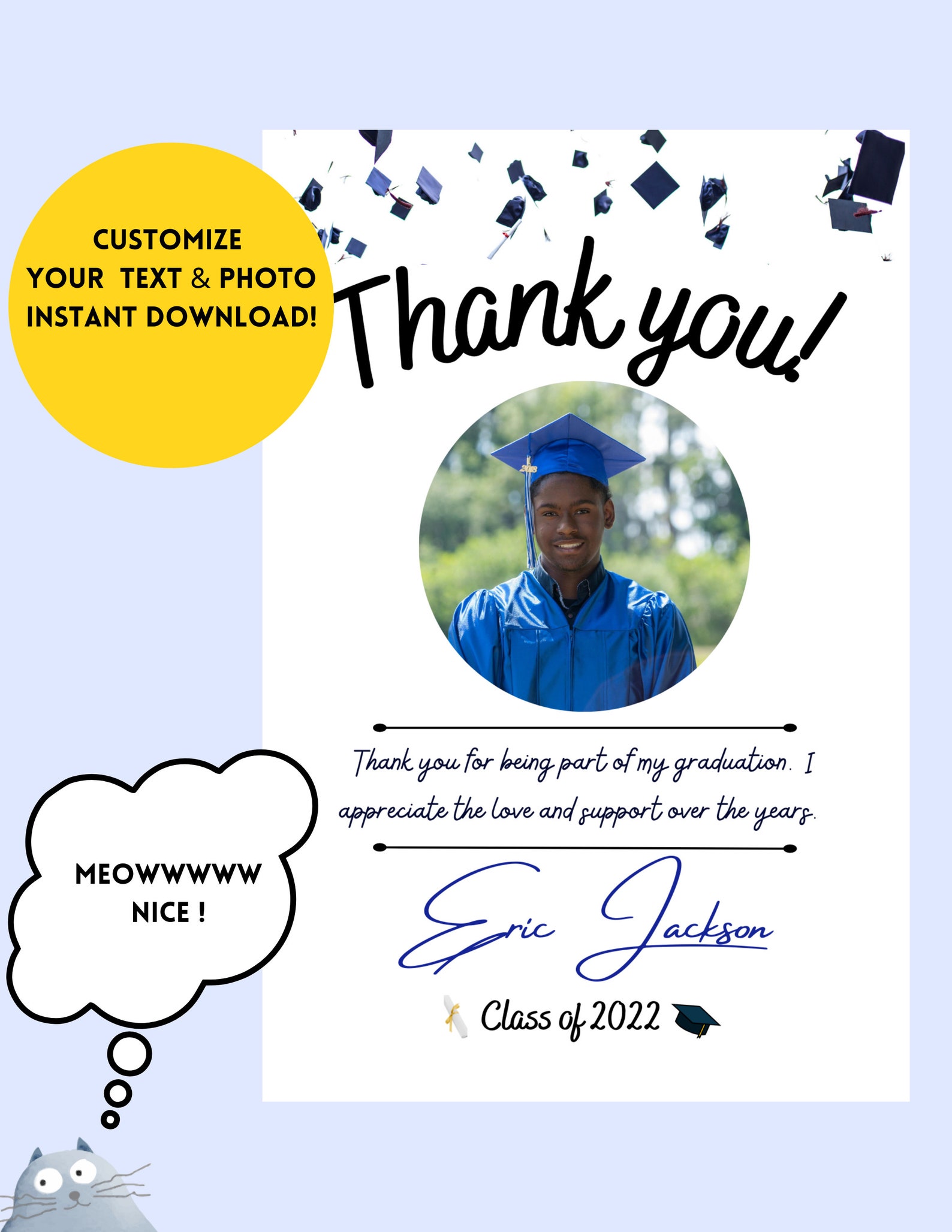 Graduation Thank You, Thank You Cards, Graduation Card, Graduation ...