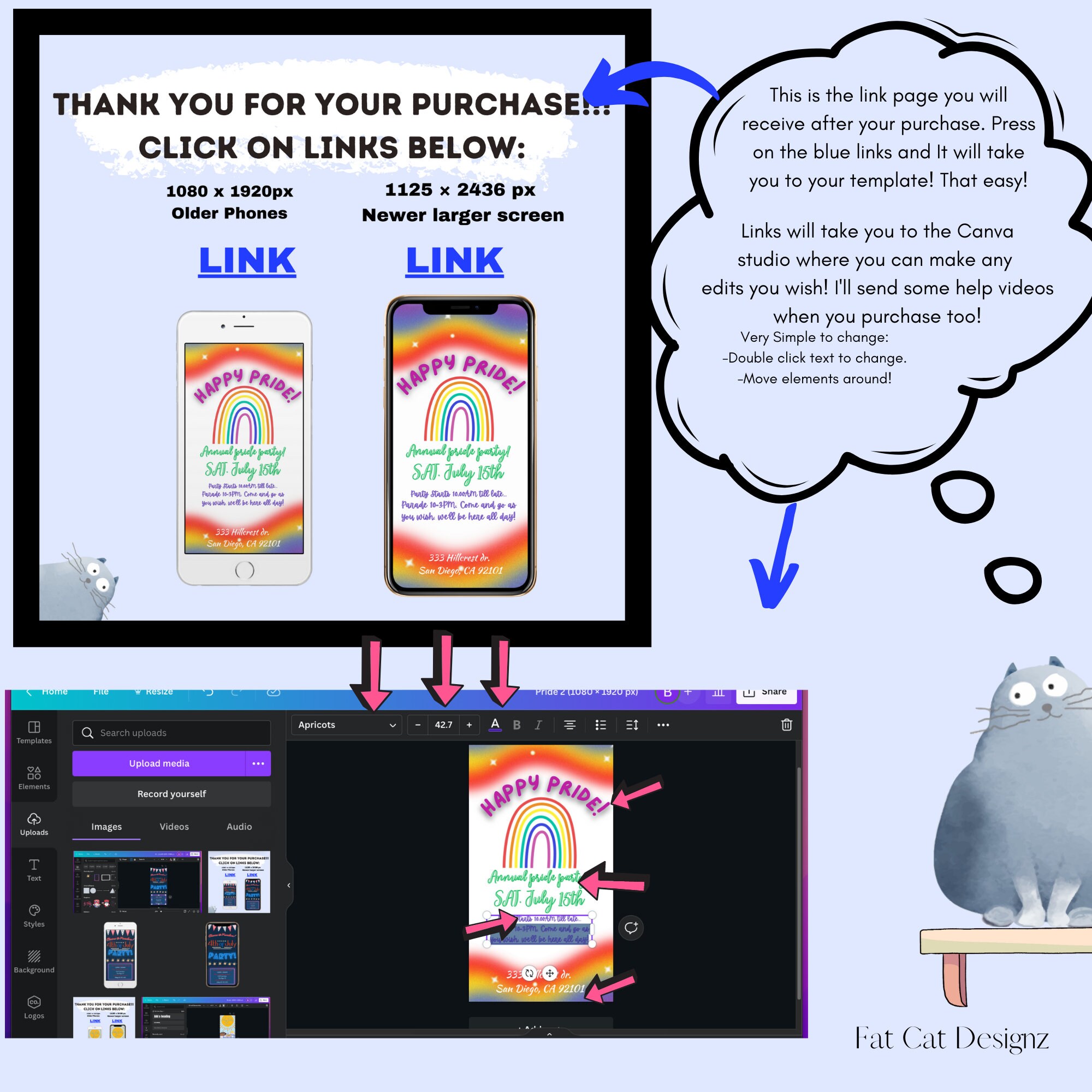 Rainbow Pride Invite, LGBTQ, Party Invite, Pride, Rainbow Invitation ...