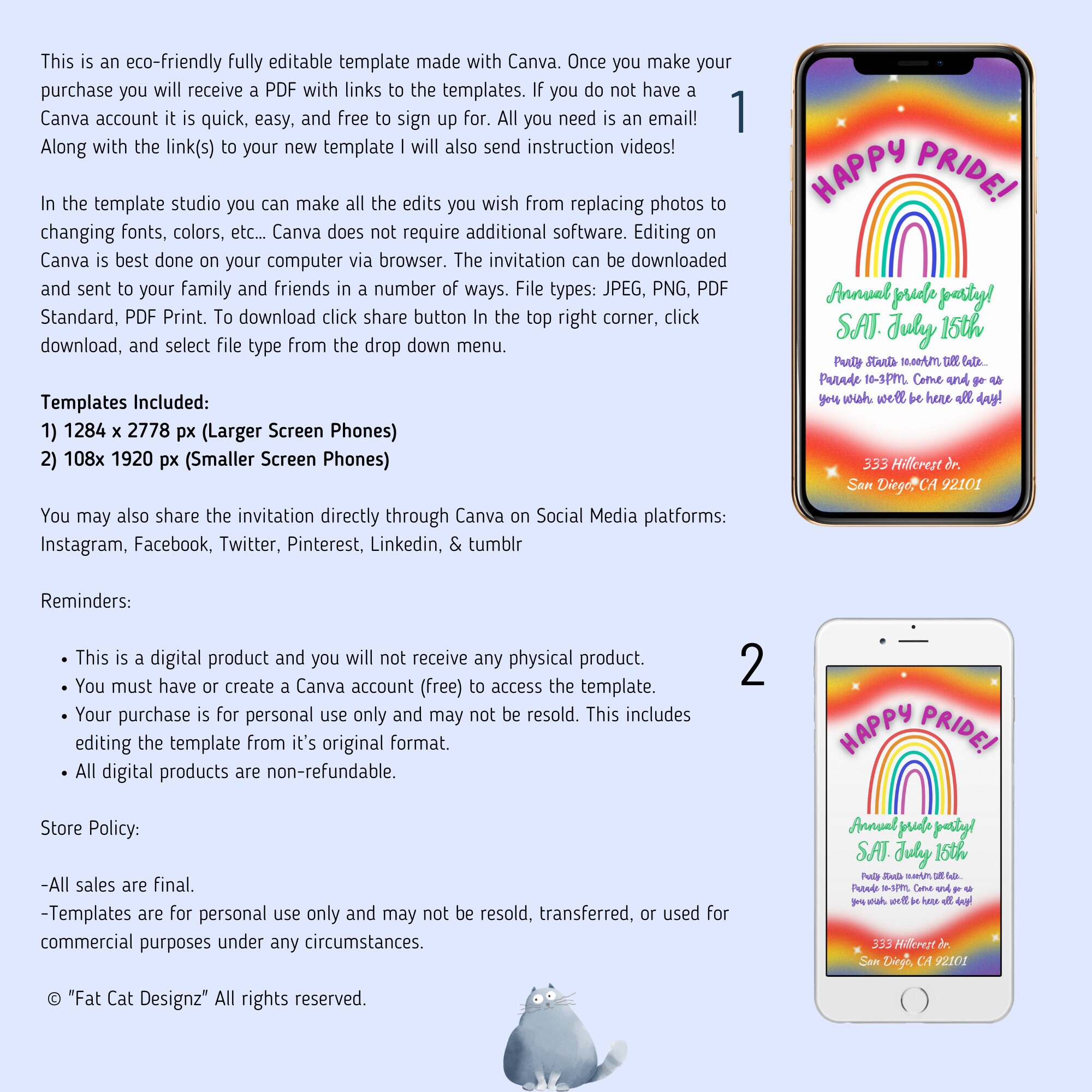 Rainbow Pride Invite, LGBTQ, Party Invite, Pride, Rainbow Invitation ...