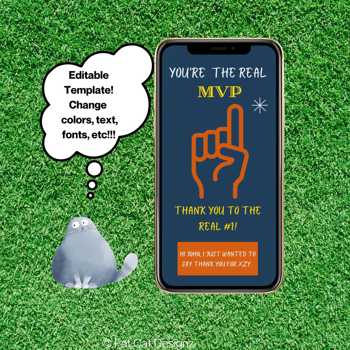 Thank You Card, MVP Thank You Card, Instant Download, Editable Template ...