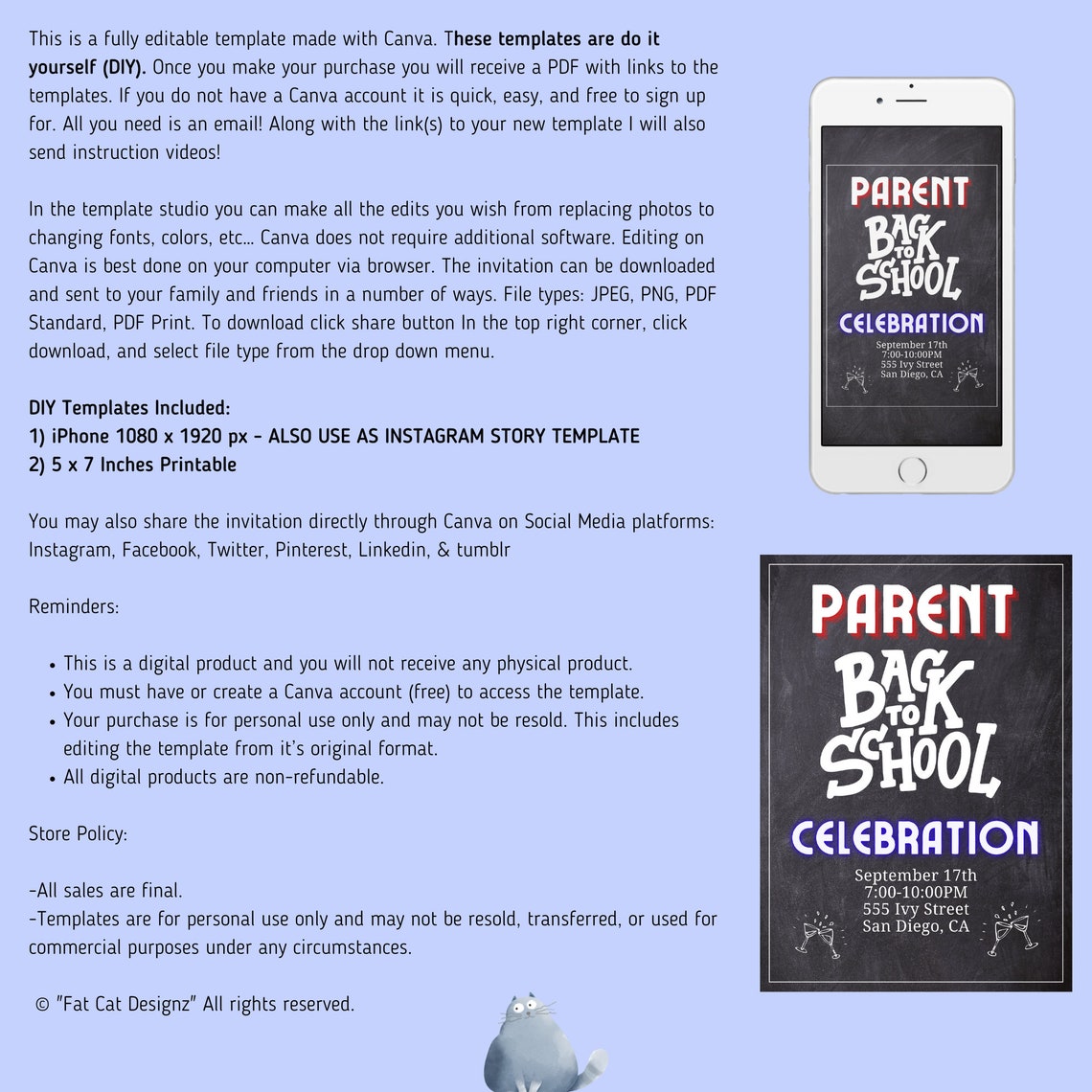 Parent Back to School Party Invitation, Back to School Party for Adults ...