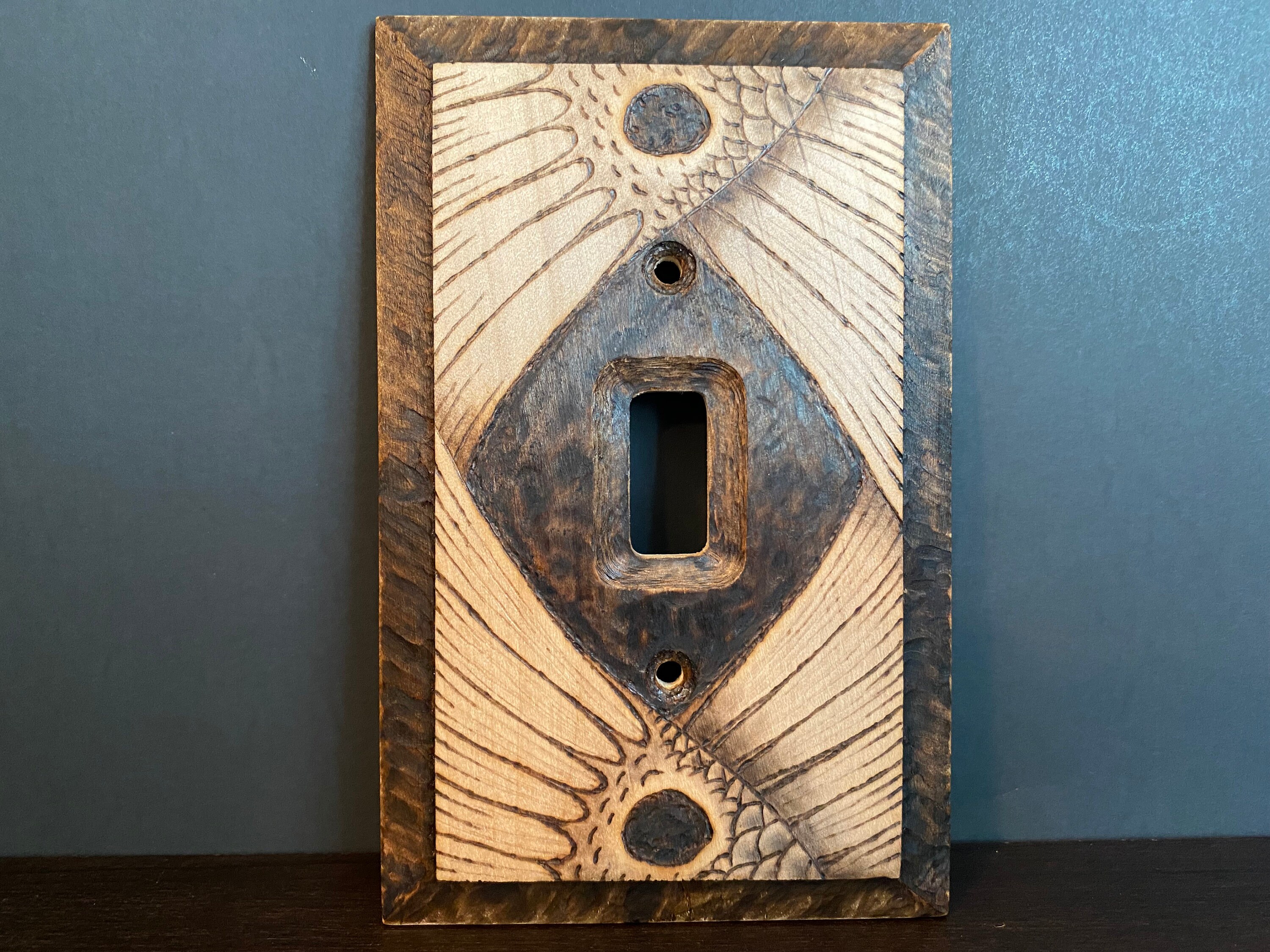 Redfish/ Red Drum Handmade Rustic Woodburned Light Switch Wall Plate ...
