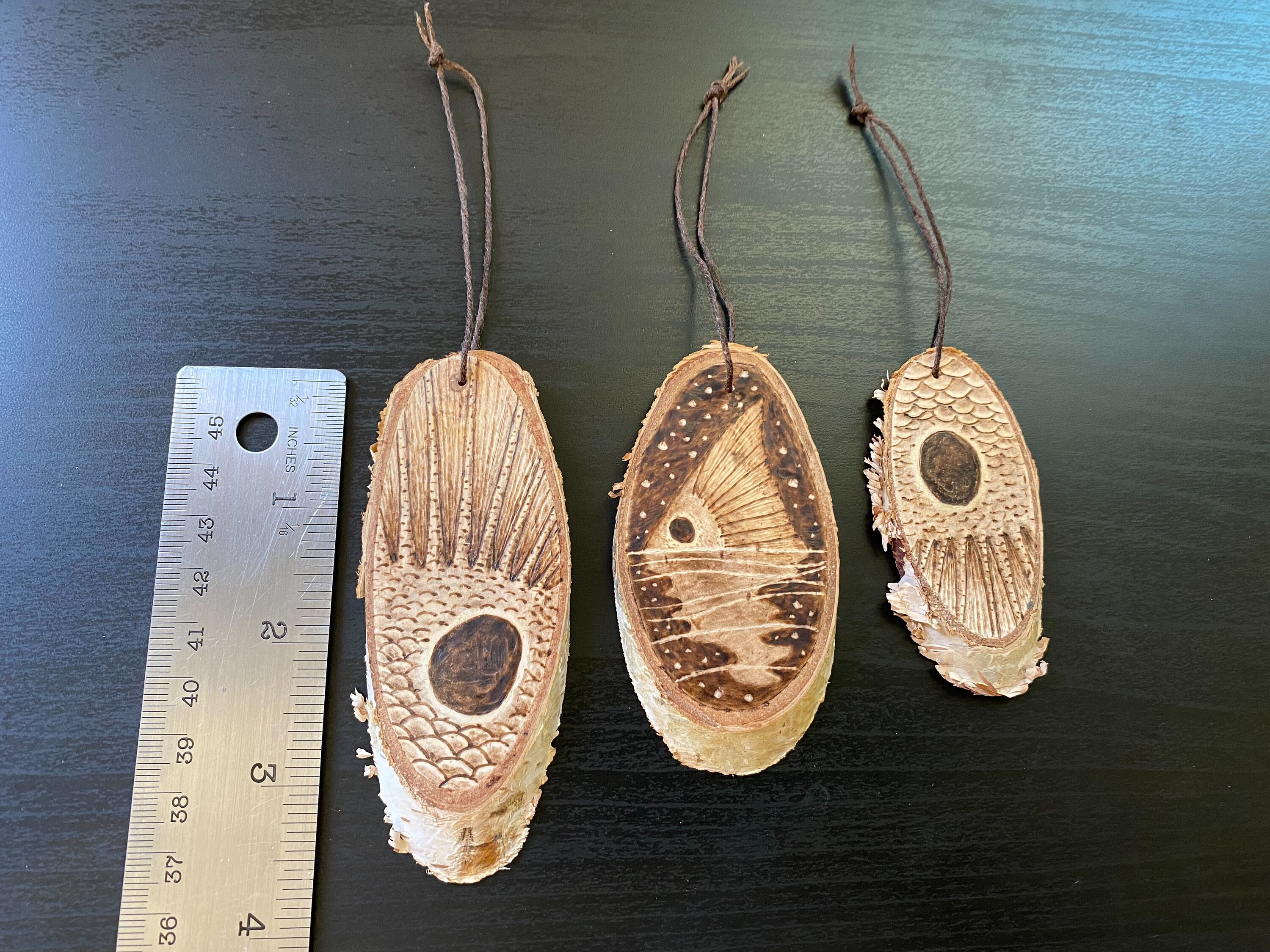 Redfish/ Red Drum Woodburned Christmas Ornaments, Set of 3 - Etsy