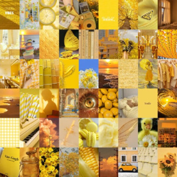Summer Yellow Collage Kit - Etsy