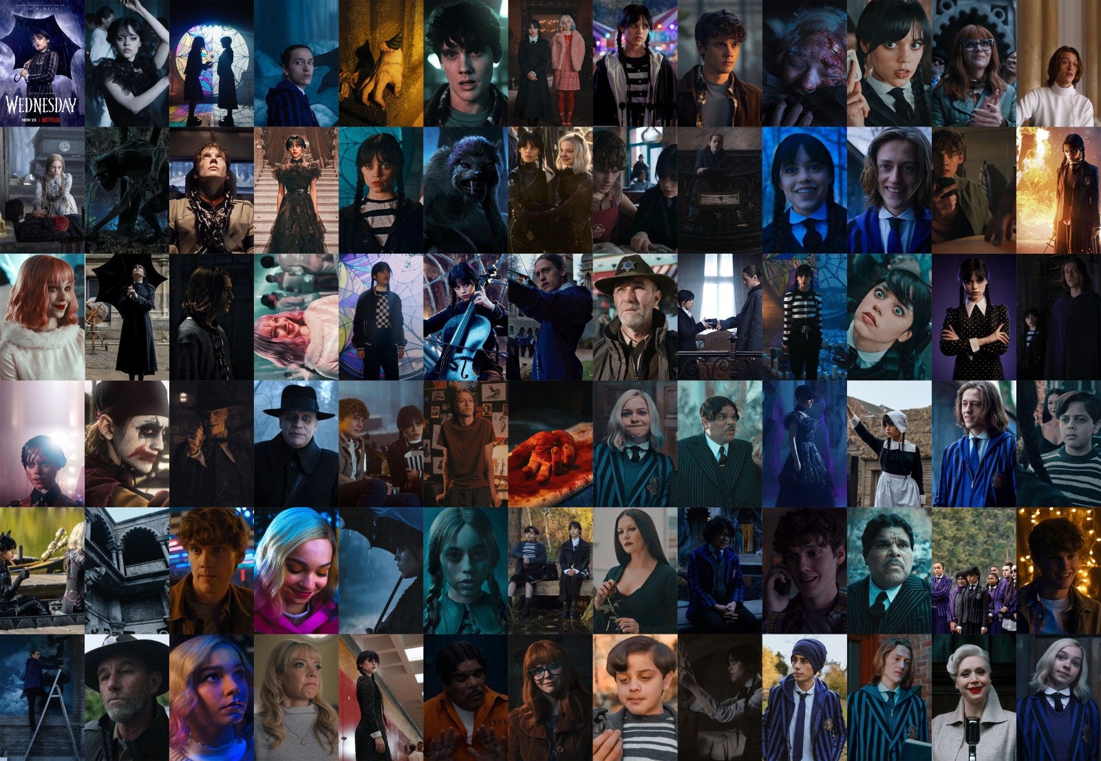 Wednesday Aesthetic Wall Collage Kit Wednesday Trendy - Etsy