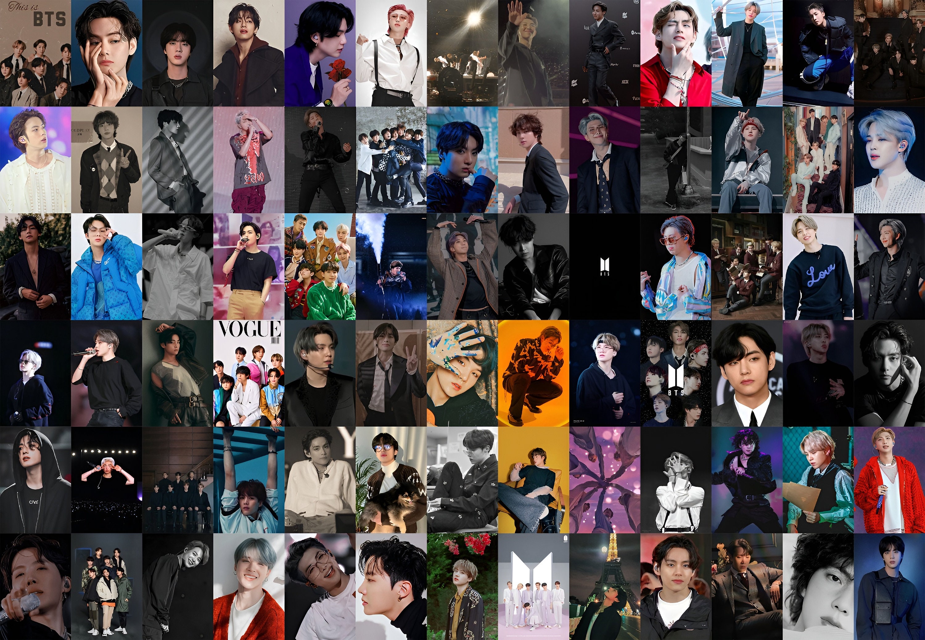 Bts Aesthetic Wall Collage Kit Bts Wall Photo Collage Bts Wall Art ...