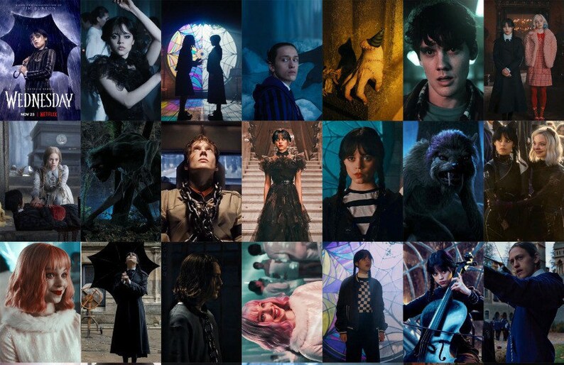 Wednesday Aesthetic Wall Collage Kit Wednesday Trendy - Etsy