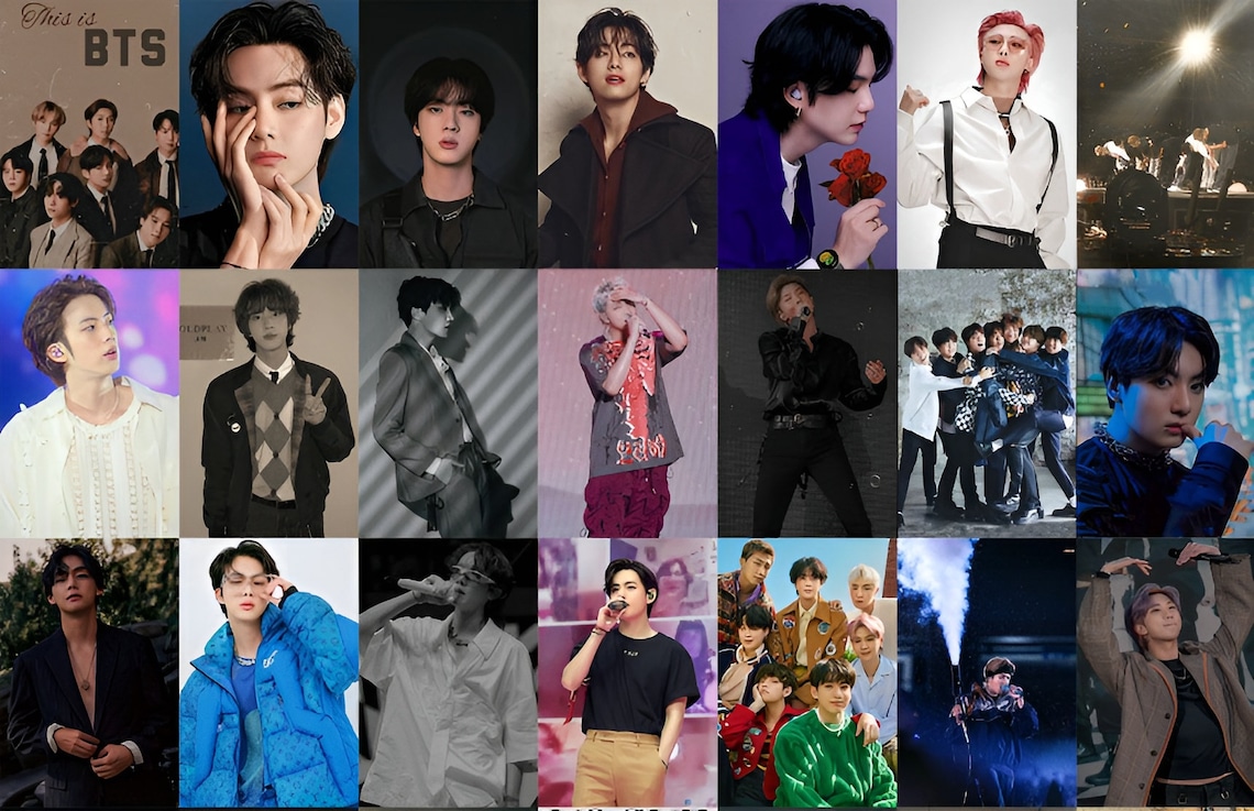 Bts Aesthetic Wall Collage Kit Bts Wall Photo Collage Bts Wall Art ...
