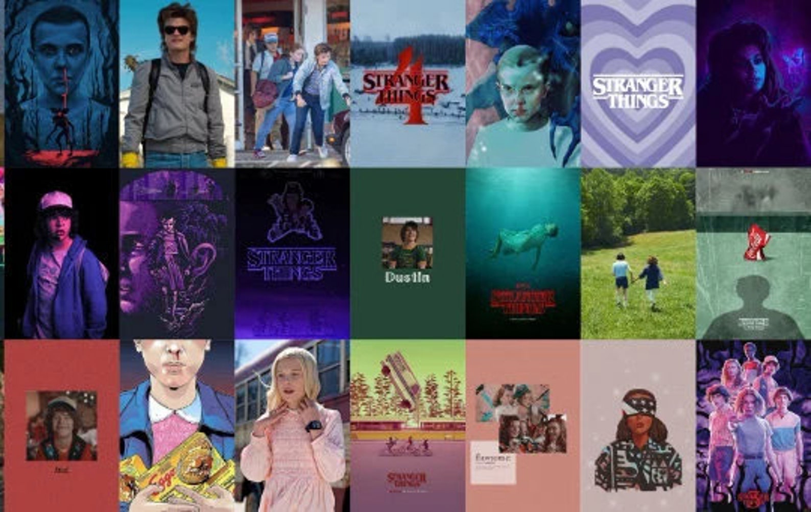 Stranger Things Aesthetic Wall Collage Kitstranger Things Trendy ...