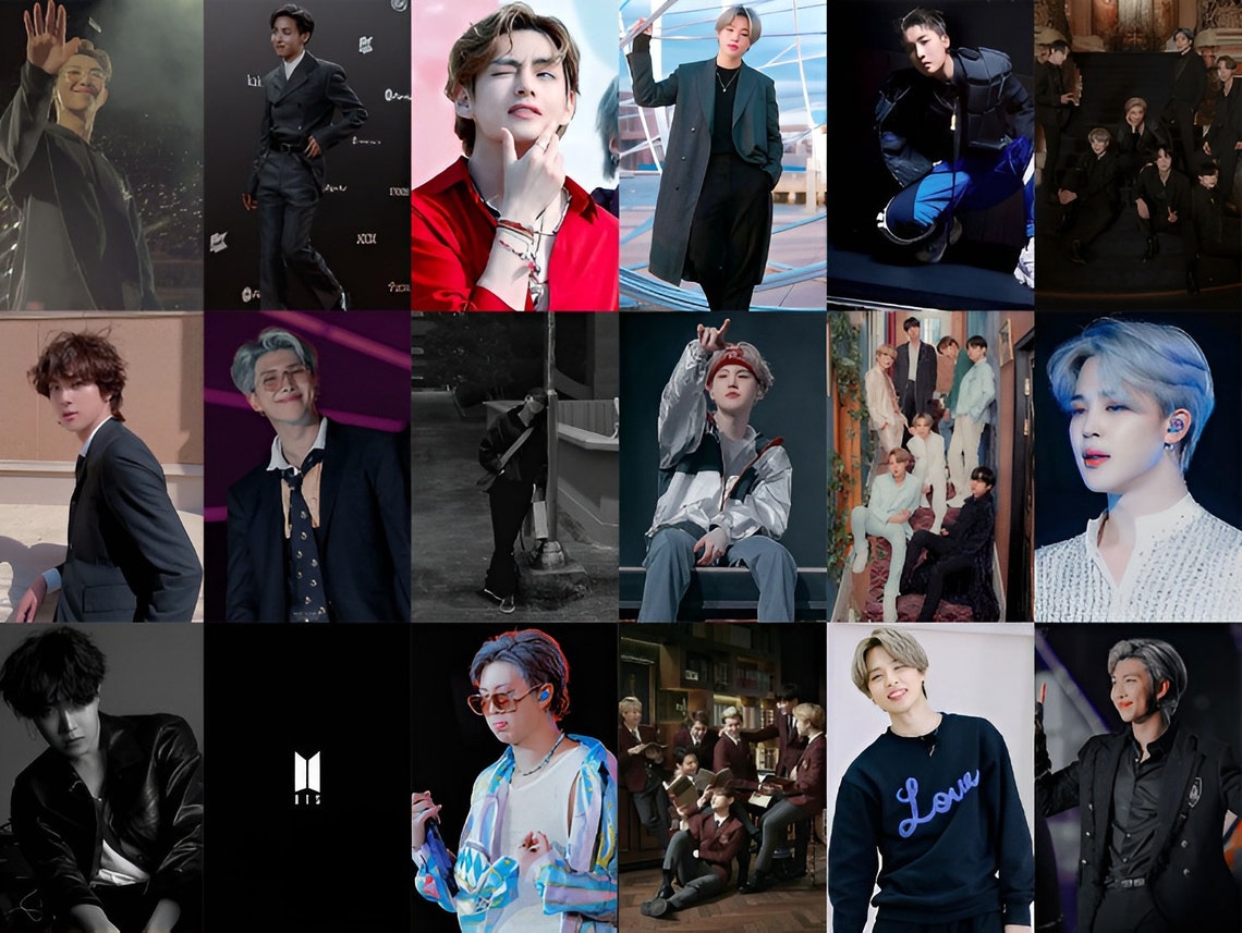 Bts Aesthetic Wall Collage Kit Bts Wall Photo Collage Bts Wall Art ...