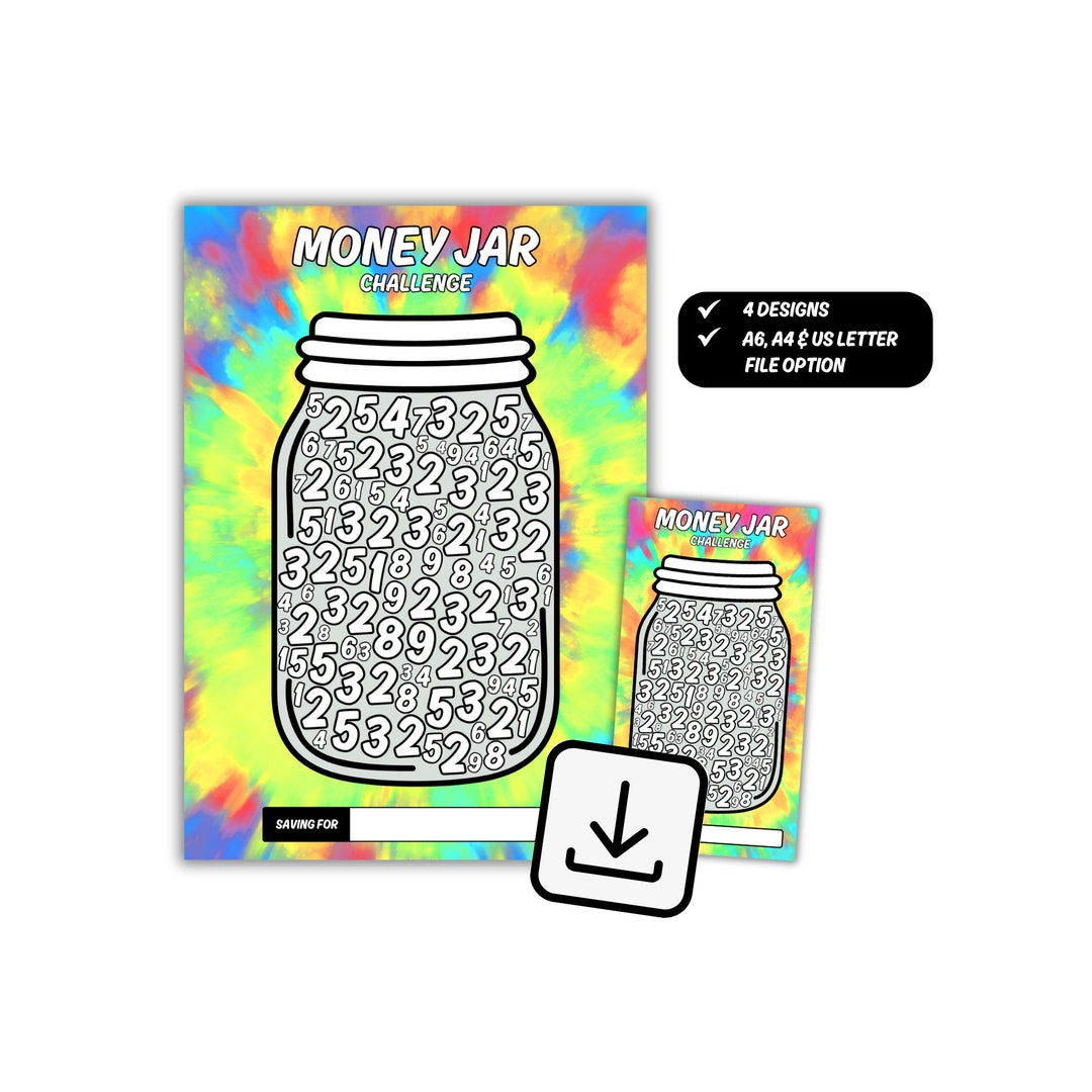 Money Jar Savings Challenge | A6 Zipper Pocket | A6 Binder | A4 | US ...