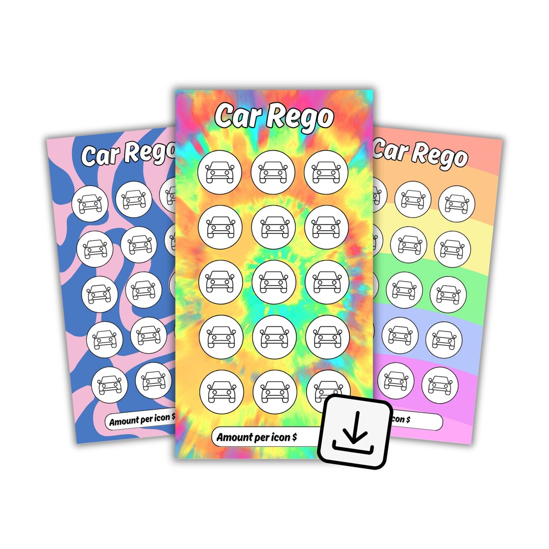 Car Rego Savings Challenge | A6 Zipper Pocket | A6 Binder | Sinking ...