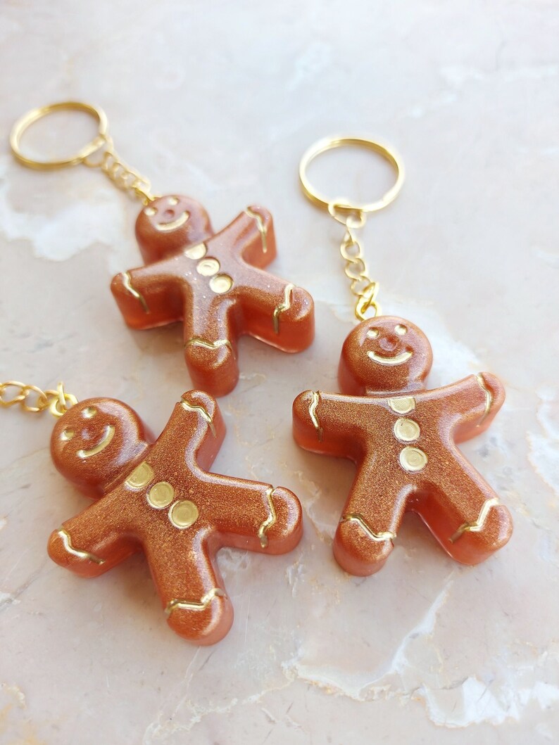 Christmas Gift Gingerbread Man Keyring Keychain Christmas Gift Idea ...