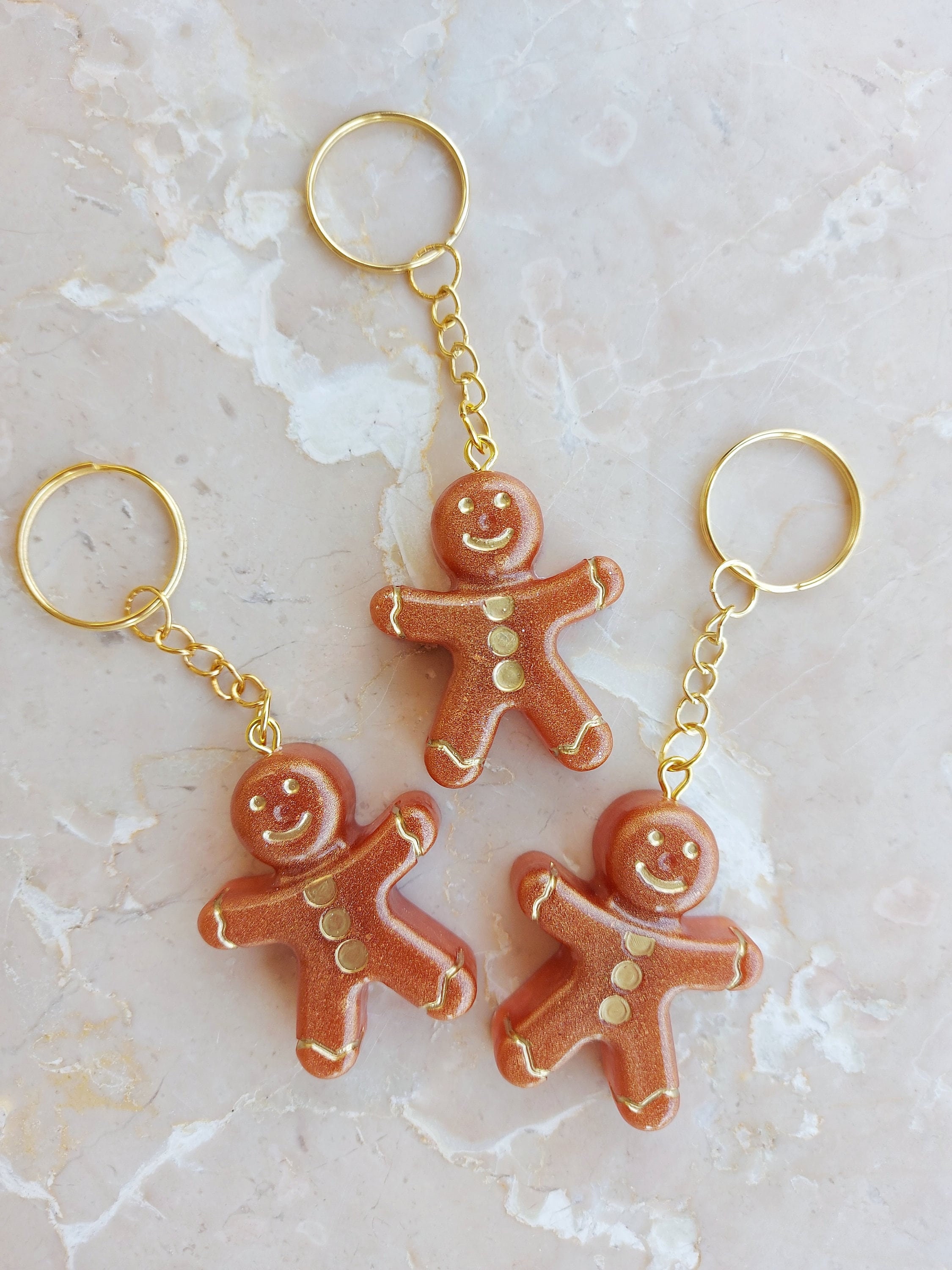 Christmas Gift Gingerbread Man Keyring Keychain Christmas Gift Idea ...