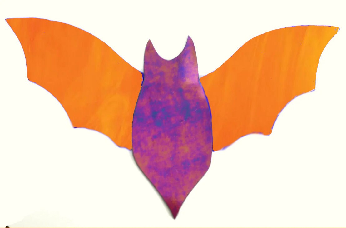 Precut Stained Glass Bat Wings and Body, Pre Cut, 3 Piece, Stained ...