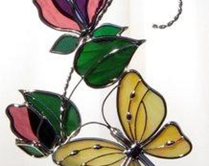 Precut Stained Glass Butterfly Scroll Kit. - Etsy