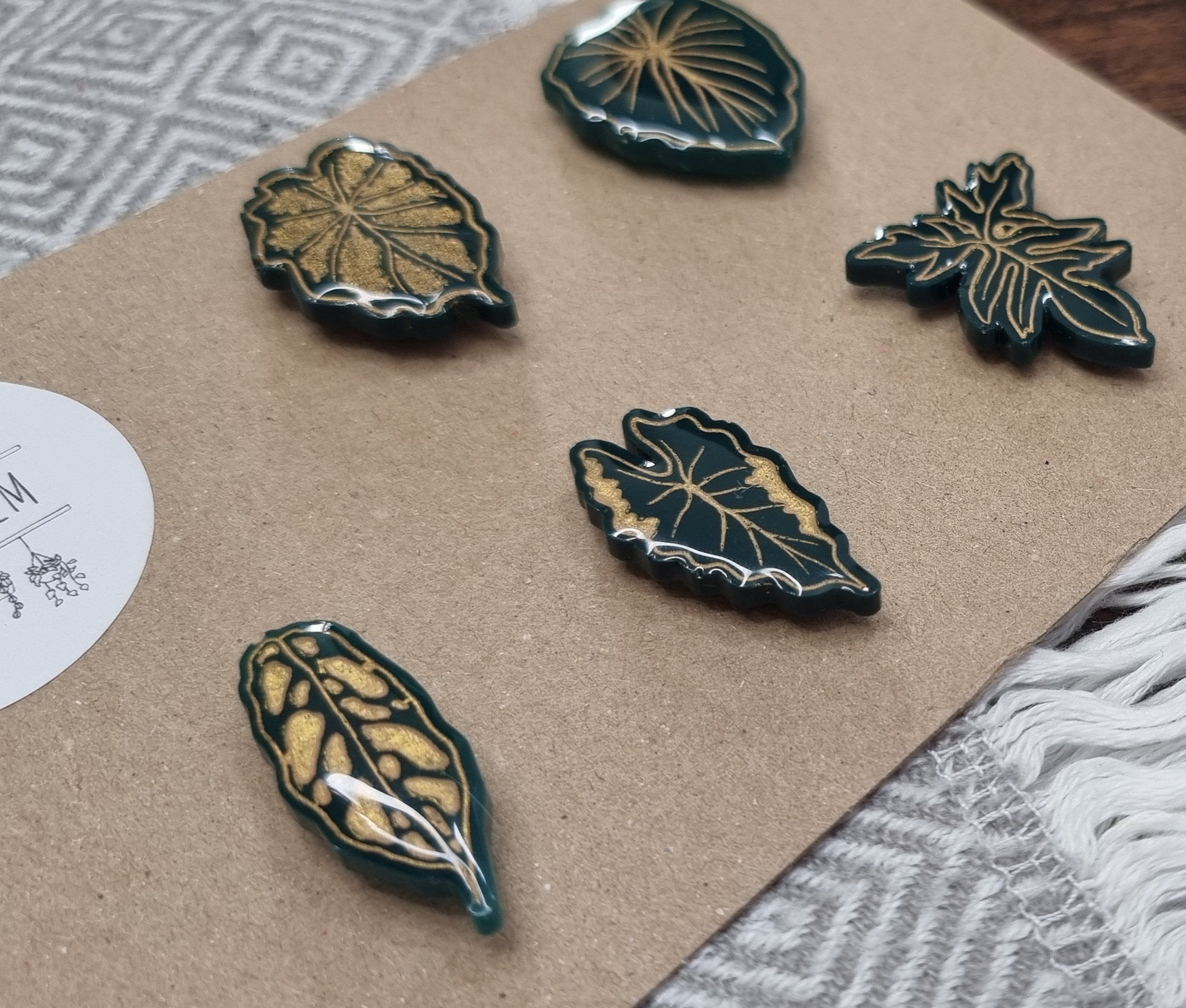 Tropical Leaf Magnets 5 Set Rare Plant Fridge Magnets Anthurium ...