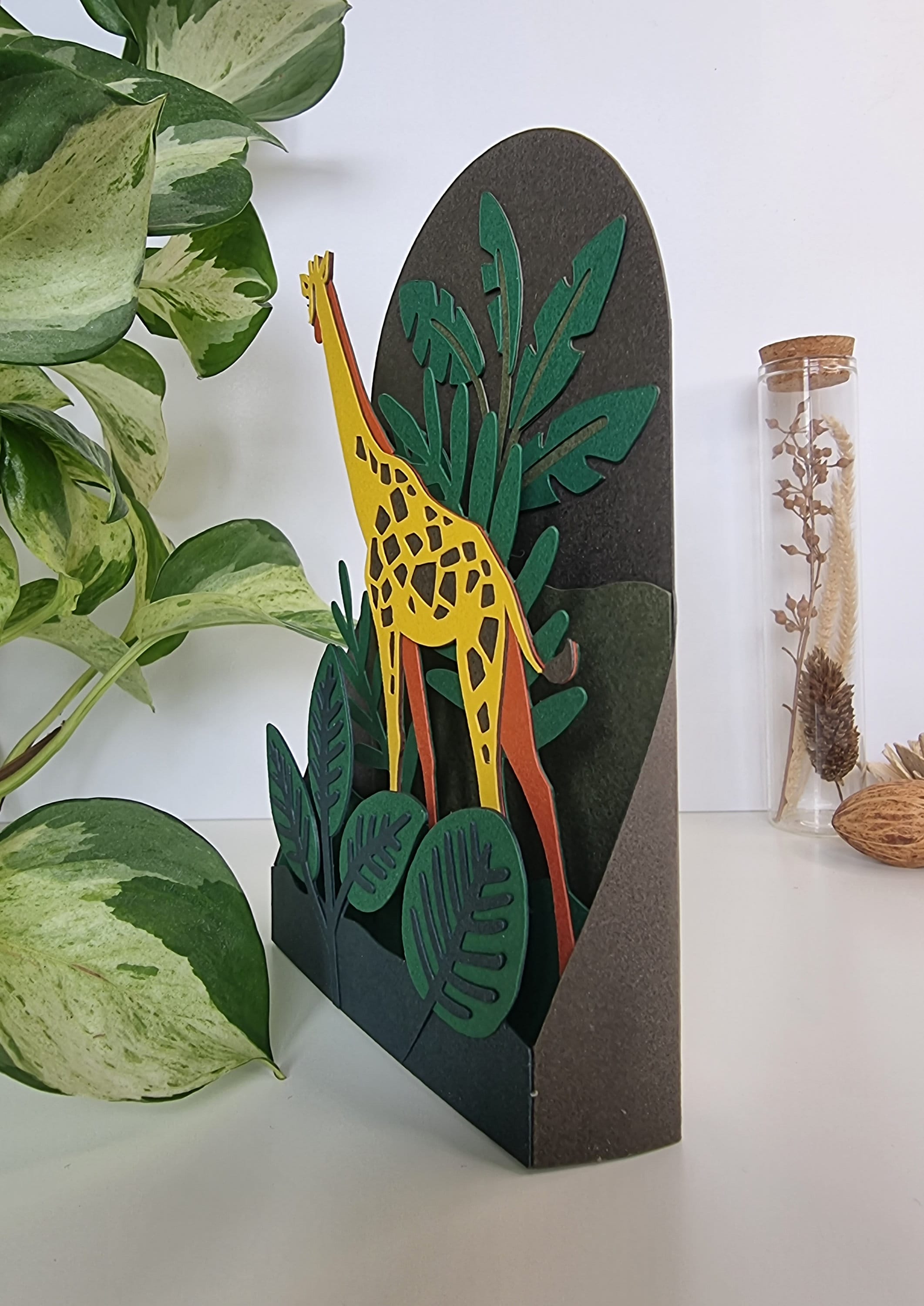 Jungle Theme Birthday Card Add Message Giraffe Card - Etsy