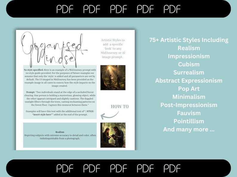 Mid Journey Prompt - Artistic Style Guide With 150+ Image Examples ...