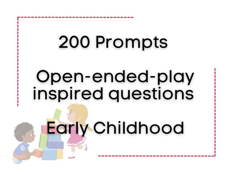 200 Early Childhood Conversation Cards - Open Ended Play Inspired ...