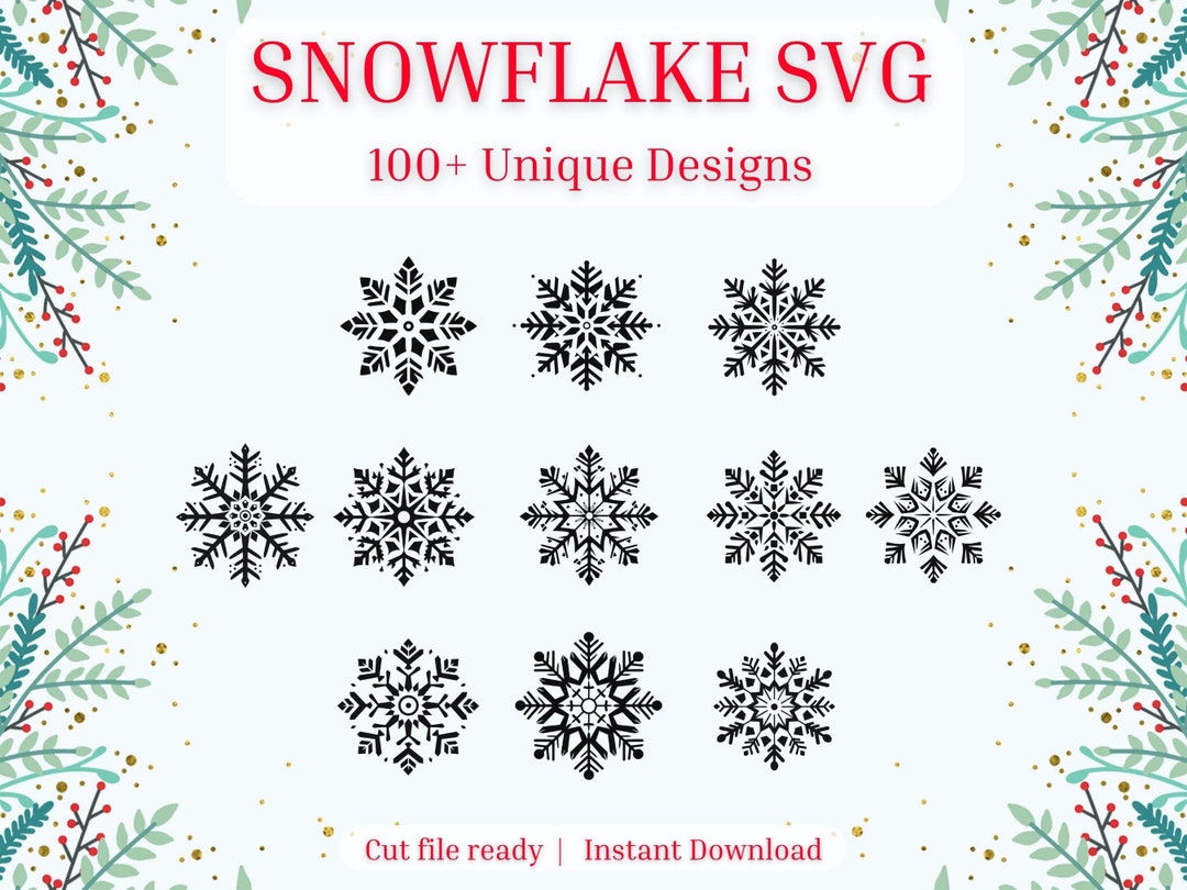 Snowflake SVG Bundle 100+ Individual Designs, Use to Make Ornaments ...