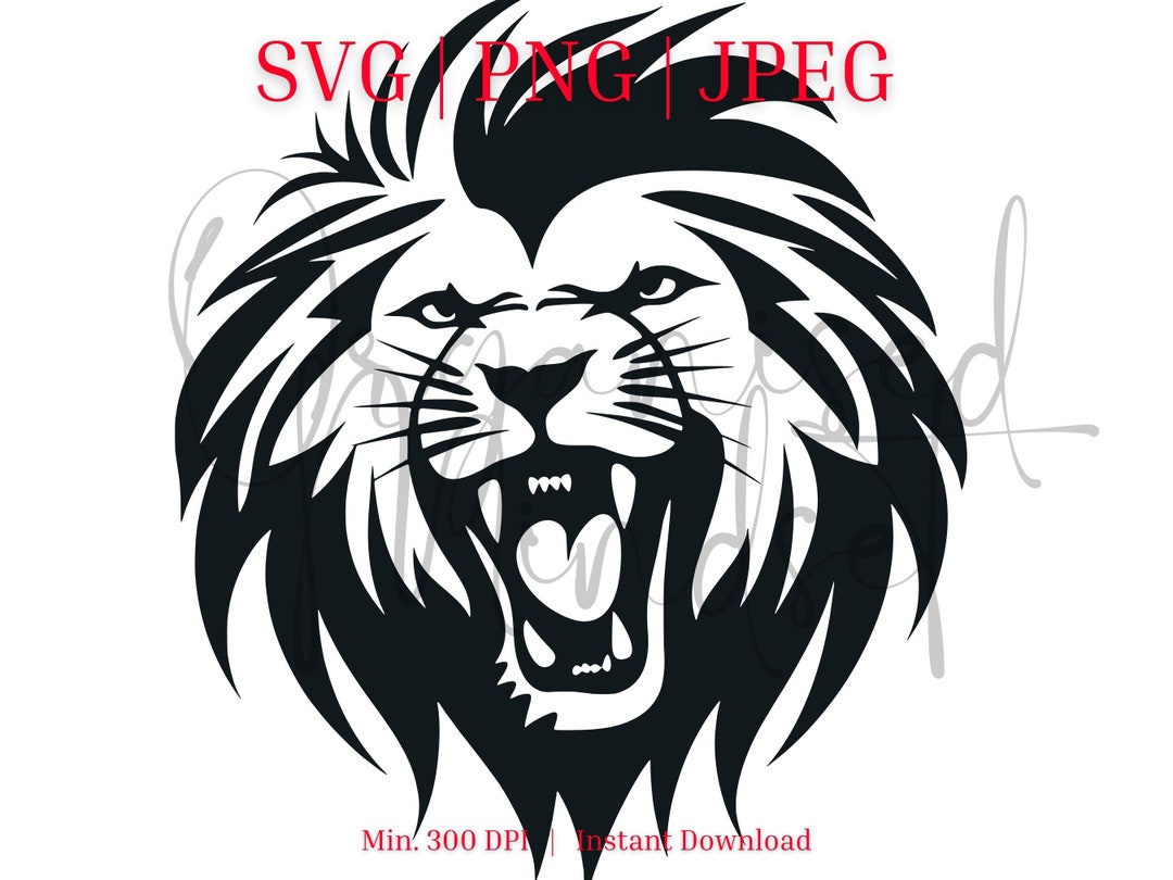Lion Head SVG, Digital Art, PNG, Clip Art, Sublimation, Ai Printable ...