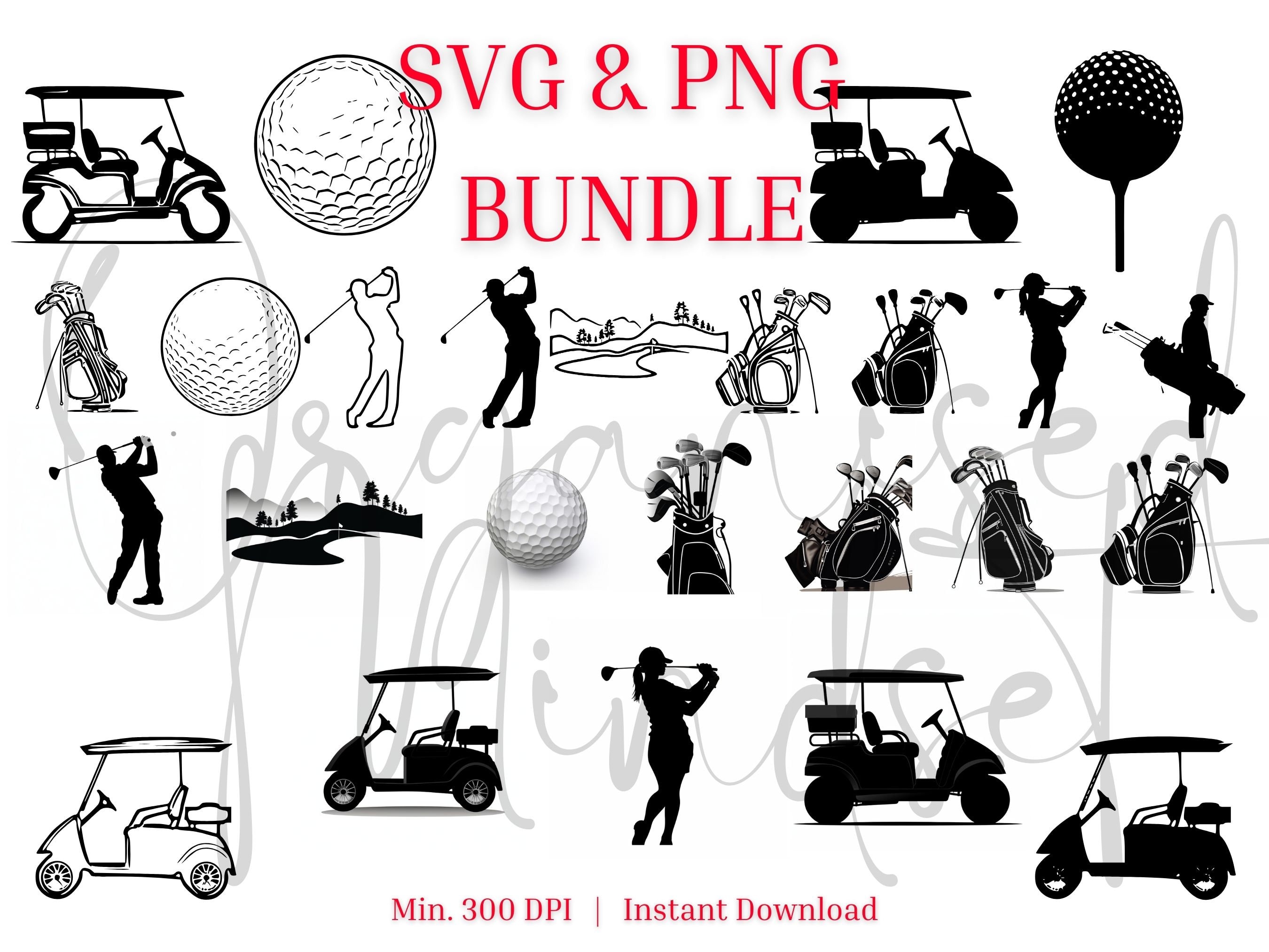 Golf SVG & PNG Collection - Digital Art, Clip Art, Sublimation, Ai ...