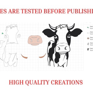 Dairy Cow Png for Shirts for Kids, Cute Cow Svg Files for Cricut Baby ...