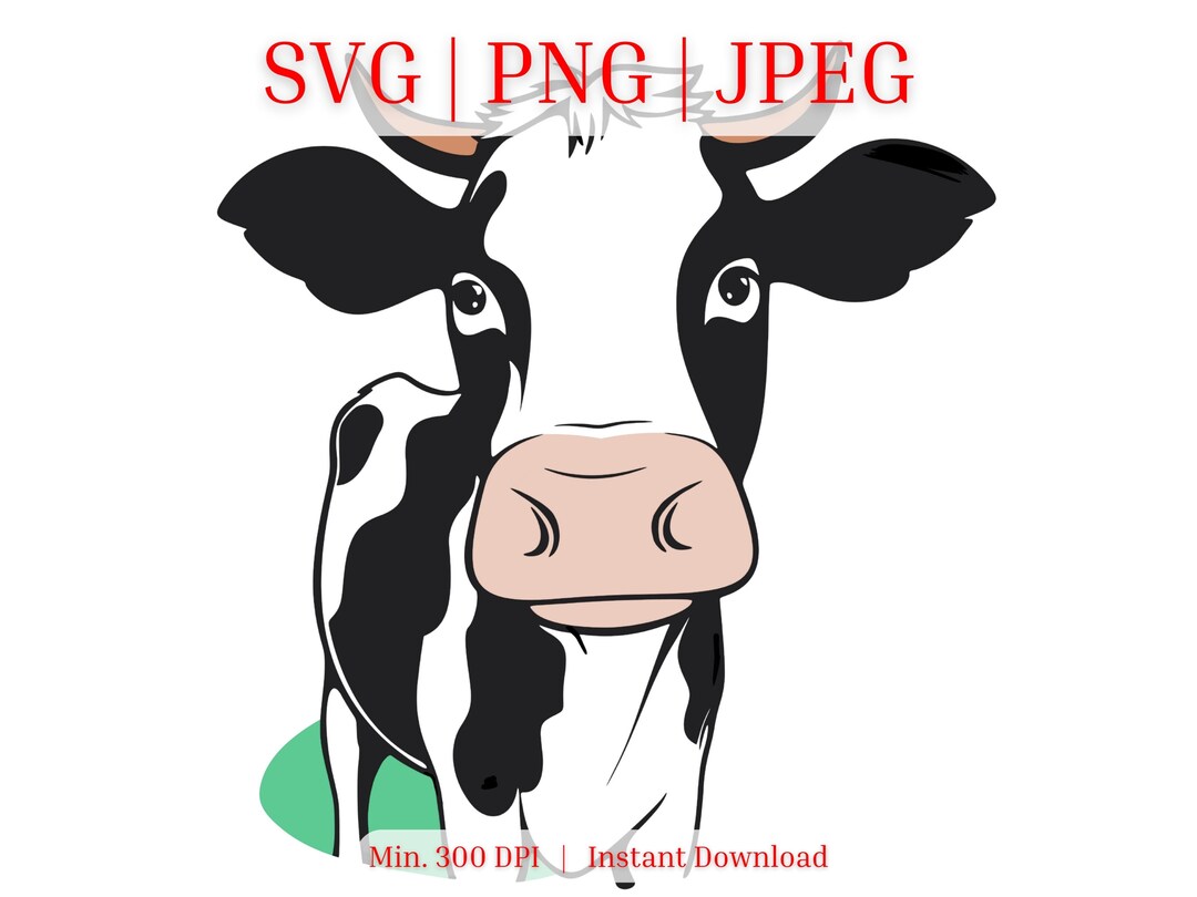 Dairy Cow Png for Shirts for Kids, Cute Cow Svg Files for Cricut Baby ...