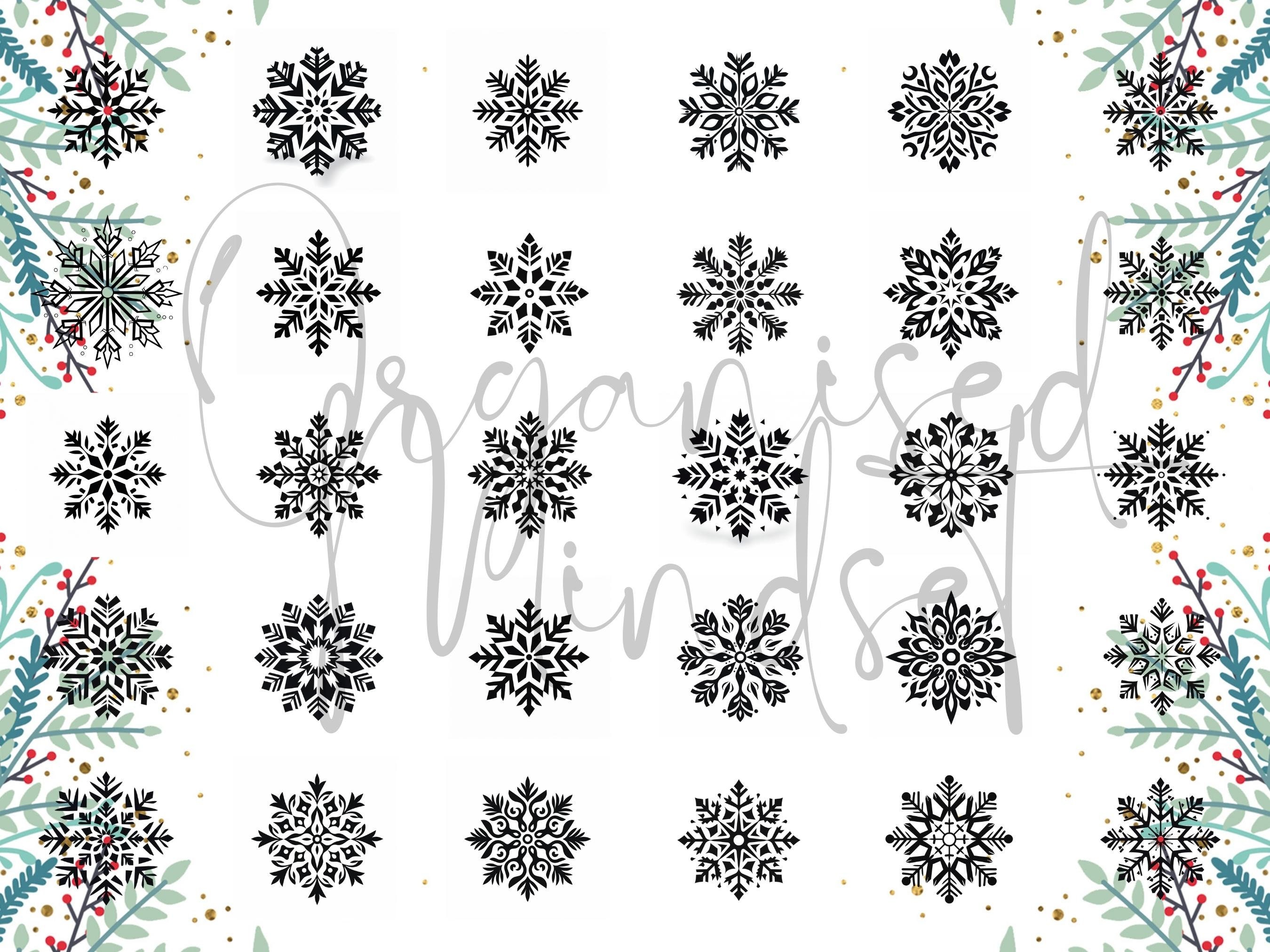 Snowflake SVG Bundle 100 Individual Designs, Use to Make Ornaments ...