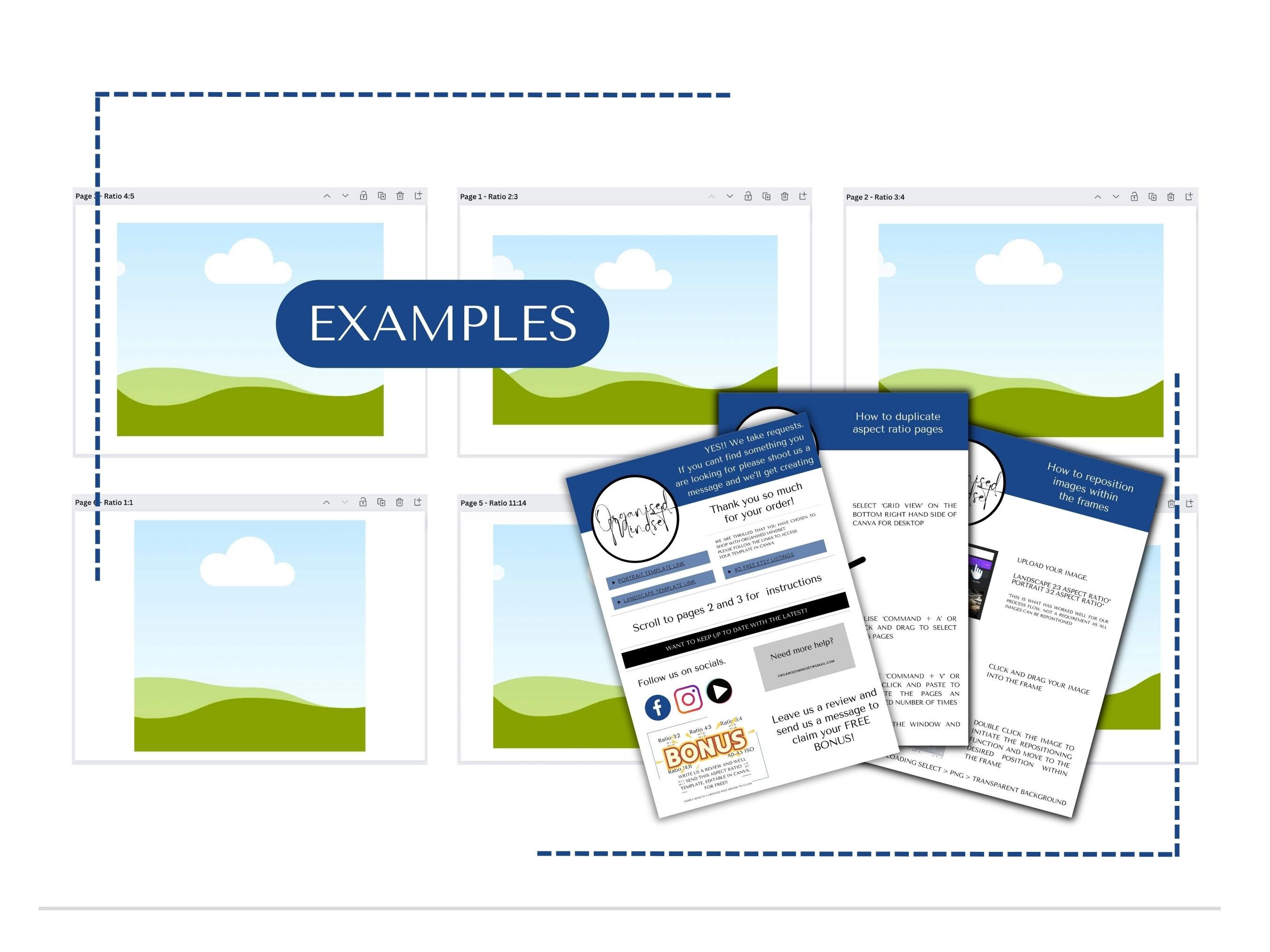 Canva WALL ART Template Bundle to Resize Your Art in 6 Aspect Ratios ...