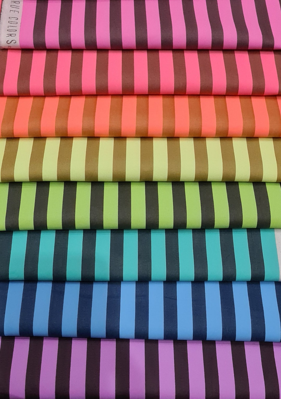 Neon True Colors Stripe/ Tula Pink by the Meter - Etsy
