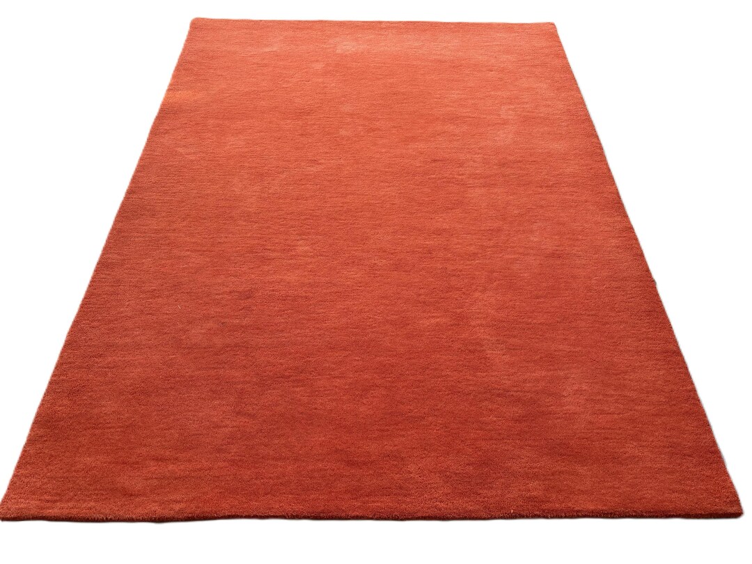 New Baxter Orange Color Plain Modern Design Handmade Home Decor Living ...
