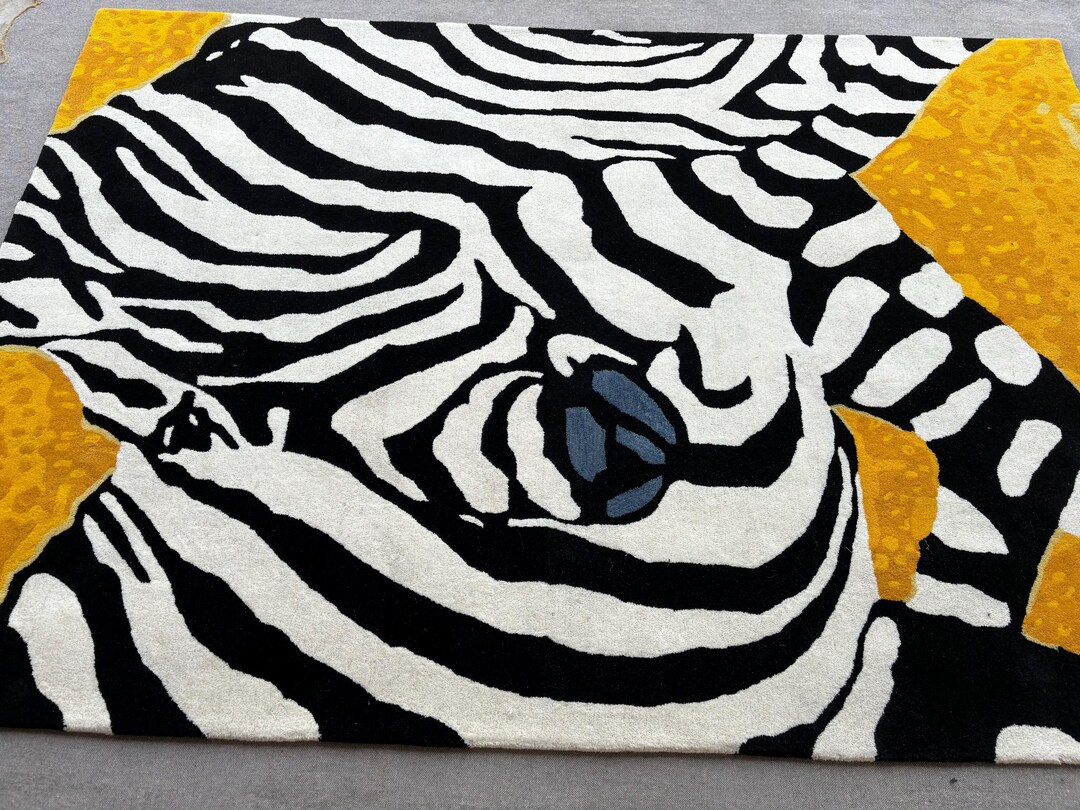 Zebra Rugs Hand Tufted Wool Zebra Carpet Home Decorative for Living ...