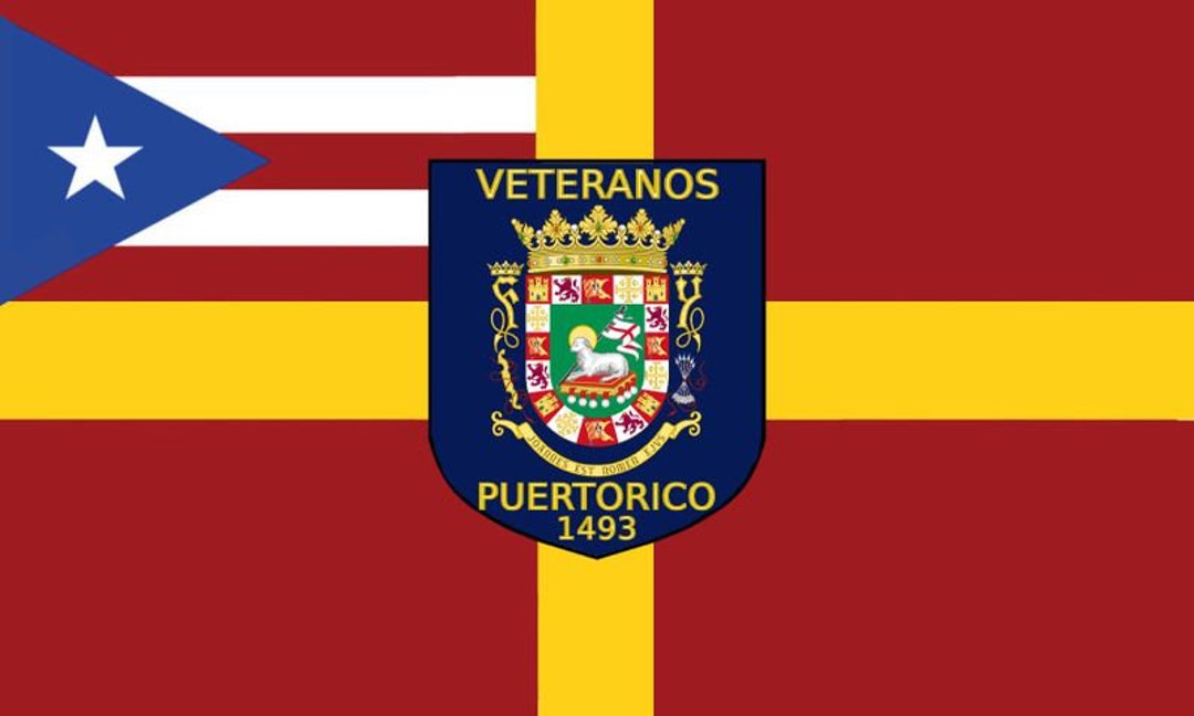 Bandera Naval De Puerto Rico ecudo Del Veterano-puerto - Etsy