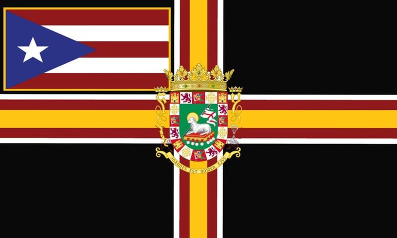 Bandera De Puerto Rico Naval-sable-(doble Escudo 1511) - Etsy