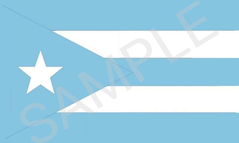 Bandera De Puerto Rico Monoestelar Pro-vida Azul Celeste - Etsy