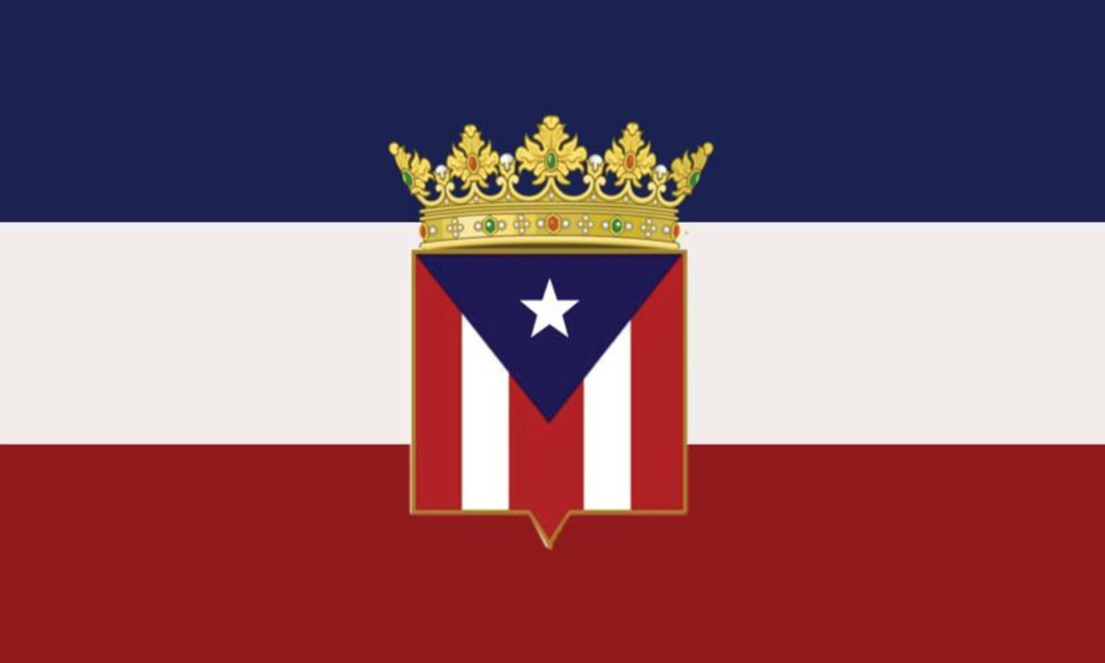Bandera Del Partido Monarquista De Puerto Rico - Etsy