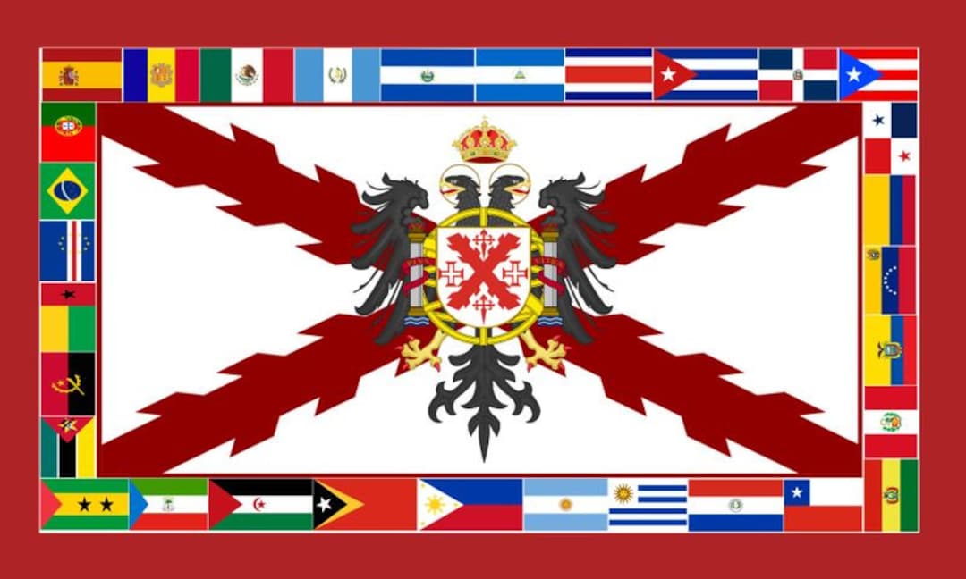 Bandera Pan-hispanica (propuesta)-banderas En El Borde. - Etsy
