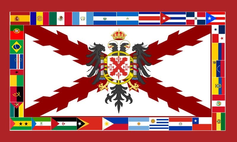 Bandera Pan-hispanica (propuesta)-banderas En El Borde. - Etsy