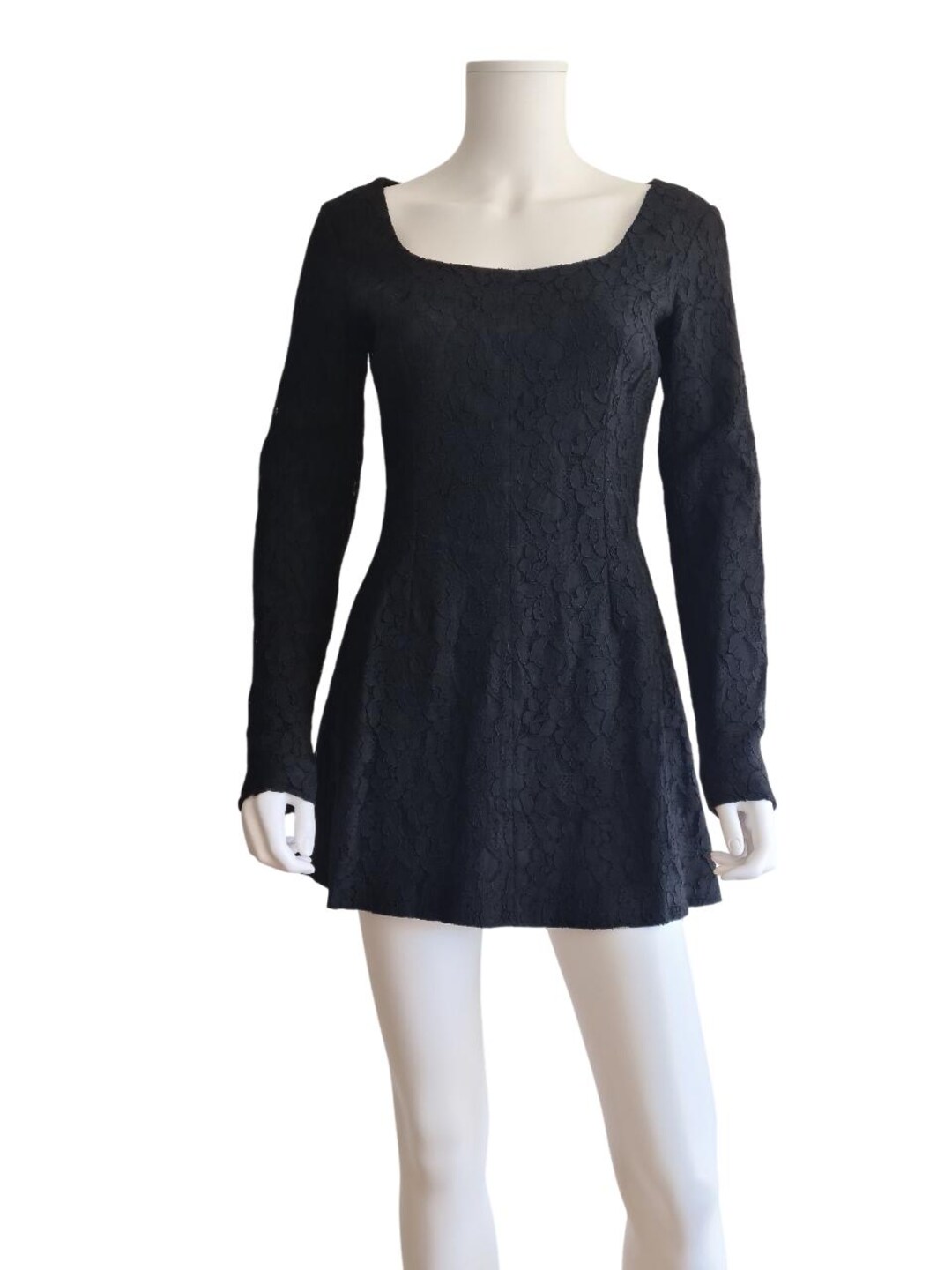 Dolce & Gabbana A/W 1992 Runway Super-model Black Fitted Mini-dress ...