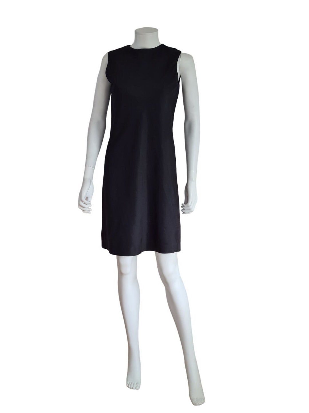 Helmut Lang S/S 1997 Minimalist 60s Style Black Shift Dress as Worn by ...