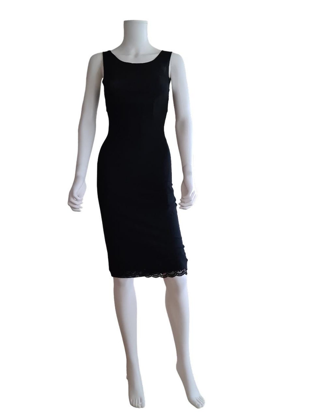 Dolce & Gabbana S/S 1998 Body-hugging Partly Sheer Dress in Black ...