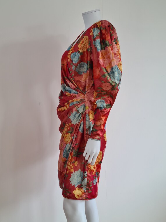 Ungaro 1980s flamboyant draped lamé dress - 80s fashi… - Gem
