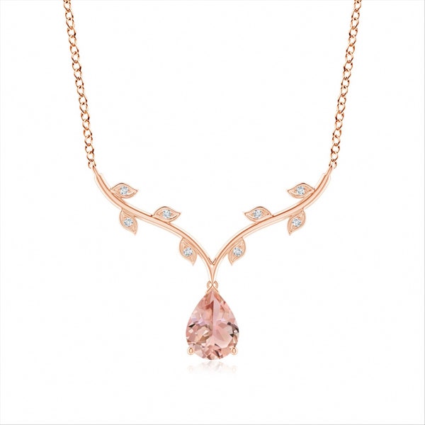 Morganite Necklace - Etsy