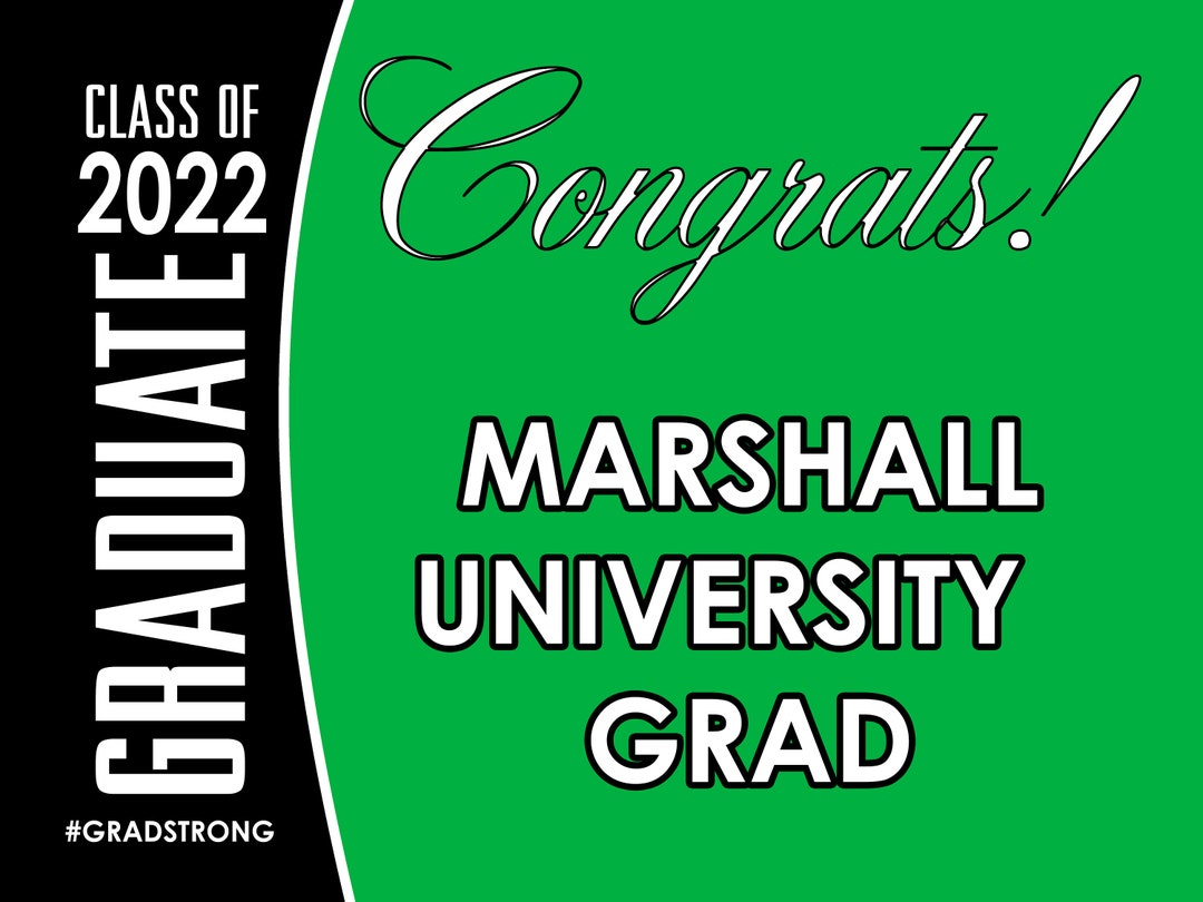 Marshall University 24x18 College Grad Yard Sign 2022 Grads 12 - Etsy