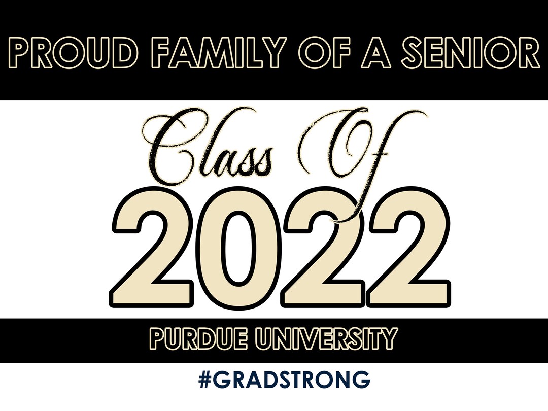 Purdue University 24x18 College Grad Yard Sign 2022 Grads 14 - Etsy