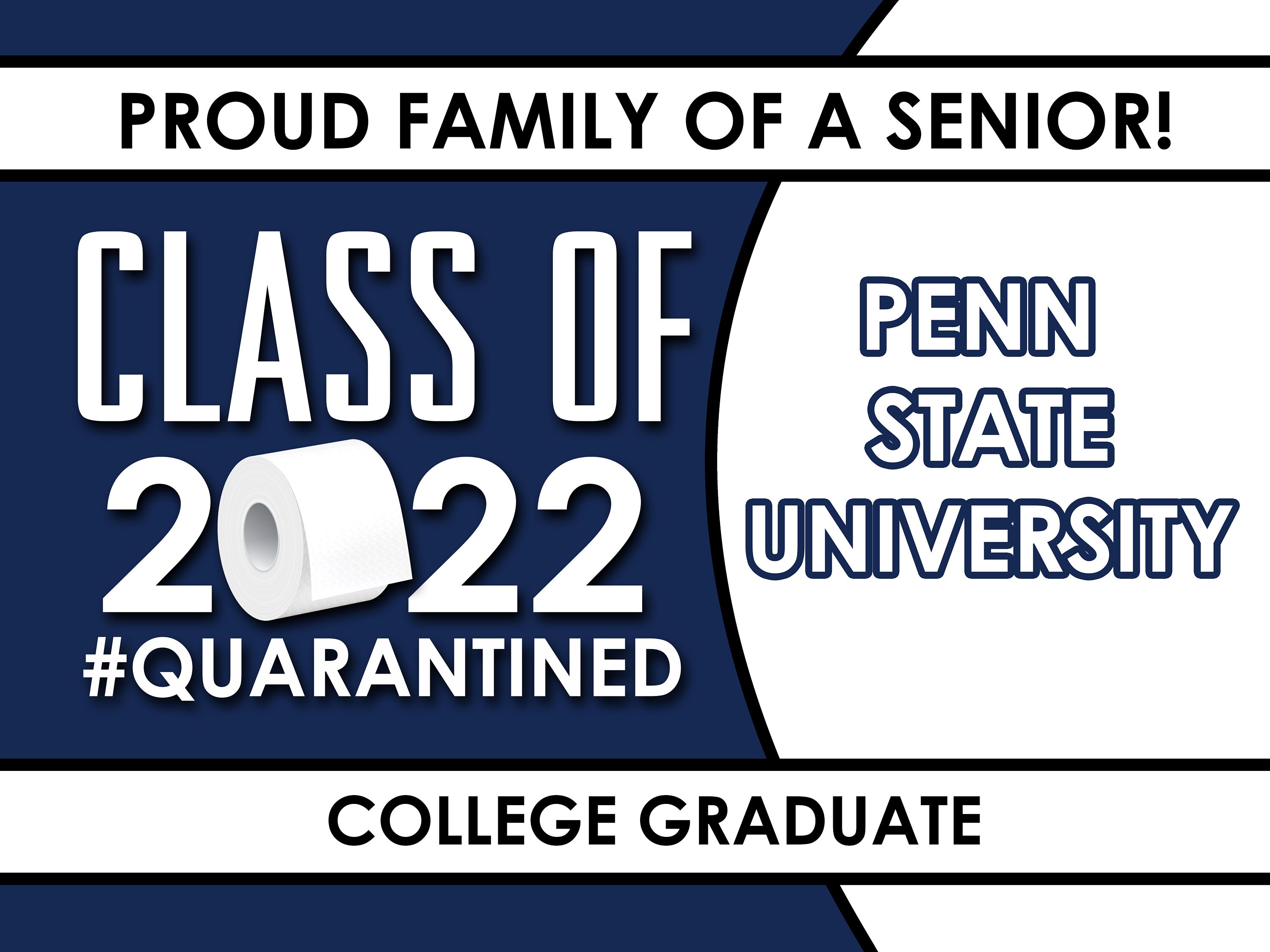 Penn State University 24x18 College Grad Yard Sign 2022 Grads 17 - Etsy