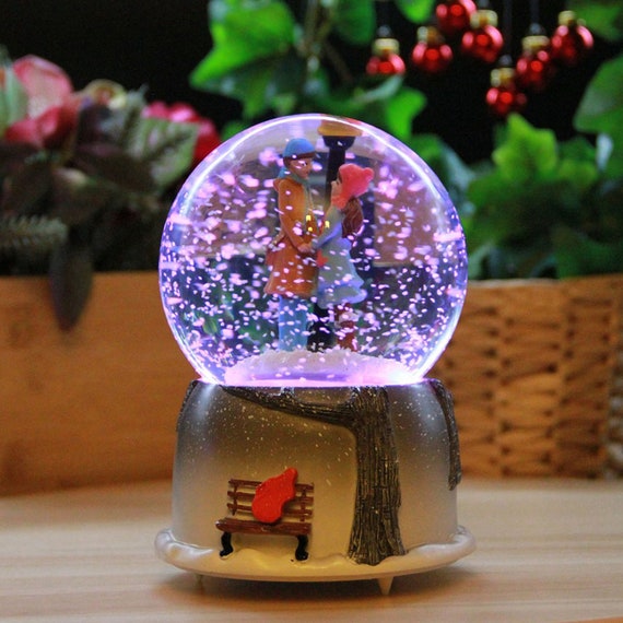Snow Globe and Music Box With Night Lamp Light-room Snow - Etsy UK