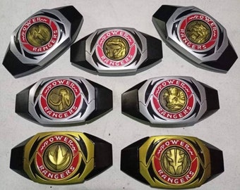 Build A Belt Adult Power Ranger Buckle 1.25 Wide With Canvas Web Belt ...